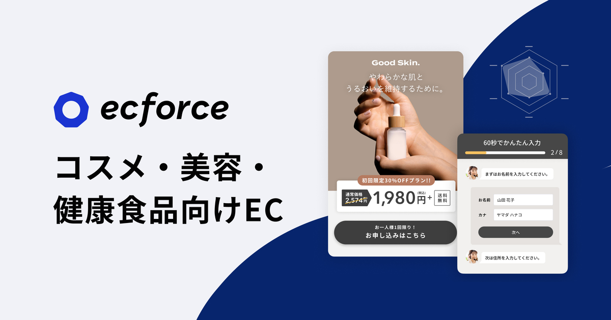 コスメ・美容・健康食品向けEC | EC構築システム ecforce